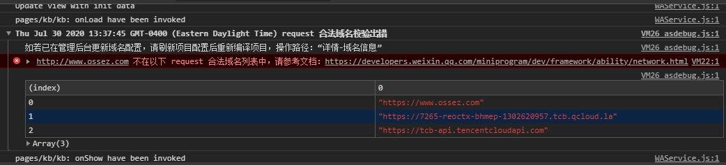 微信小程序 Wxrequest 载入数据提示 Url 不合法 软件技术 Isharkfly