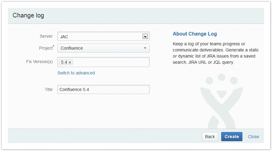 Confluence JIRA 报表（JIRA Report）蓝图 - 新建一个修改日志 - 文档交付 - iSharkFly